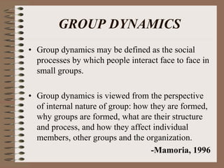 group dynamics | PPTX