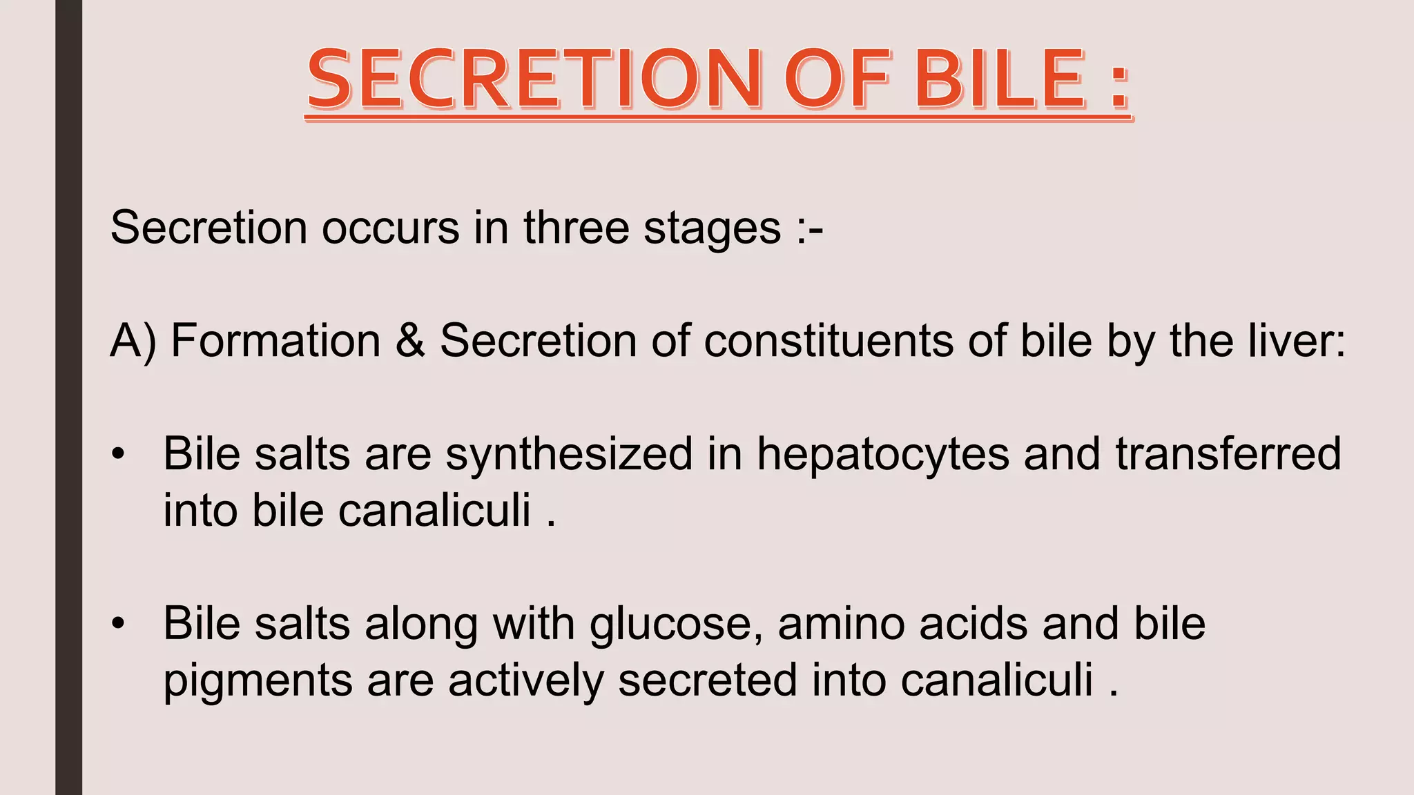 Functions,Secretion and Regulation of Bile | PPTX