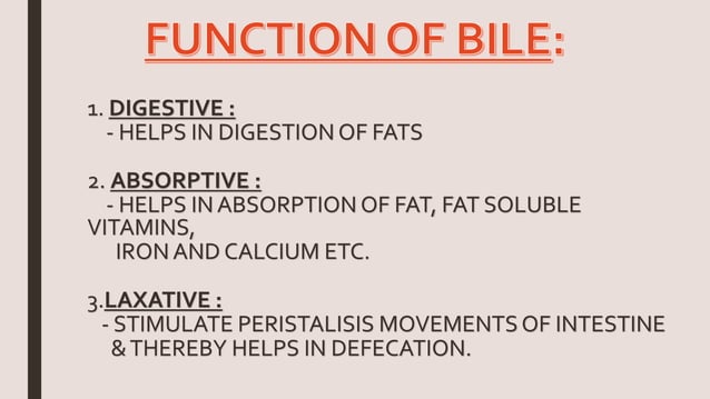 Functions,Secretion and Regulation of Bile | PPTX | Nutrition | Healthy ...