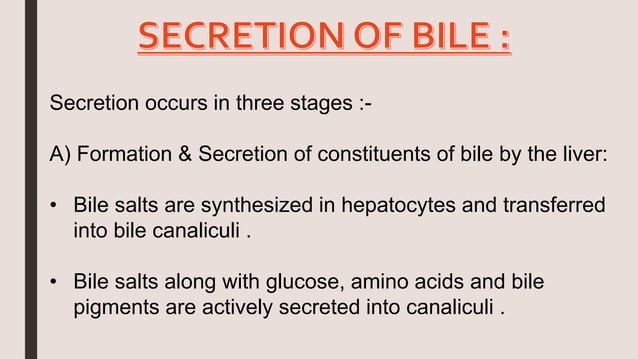 Functions,Secretion and Regulation of Bile | PPTX | Nutrition | Healthy ...