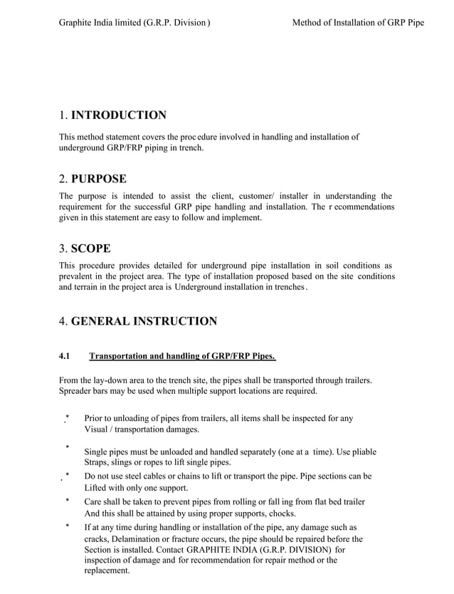 Grp installation procedure | PDF | Geology | Science