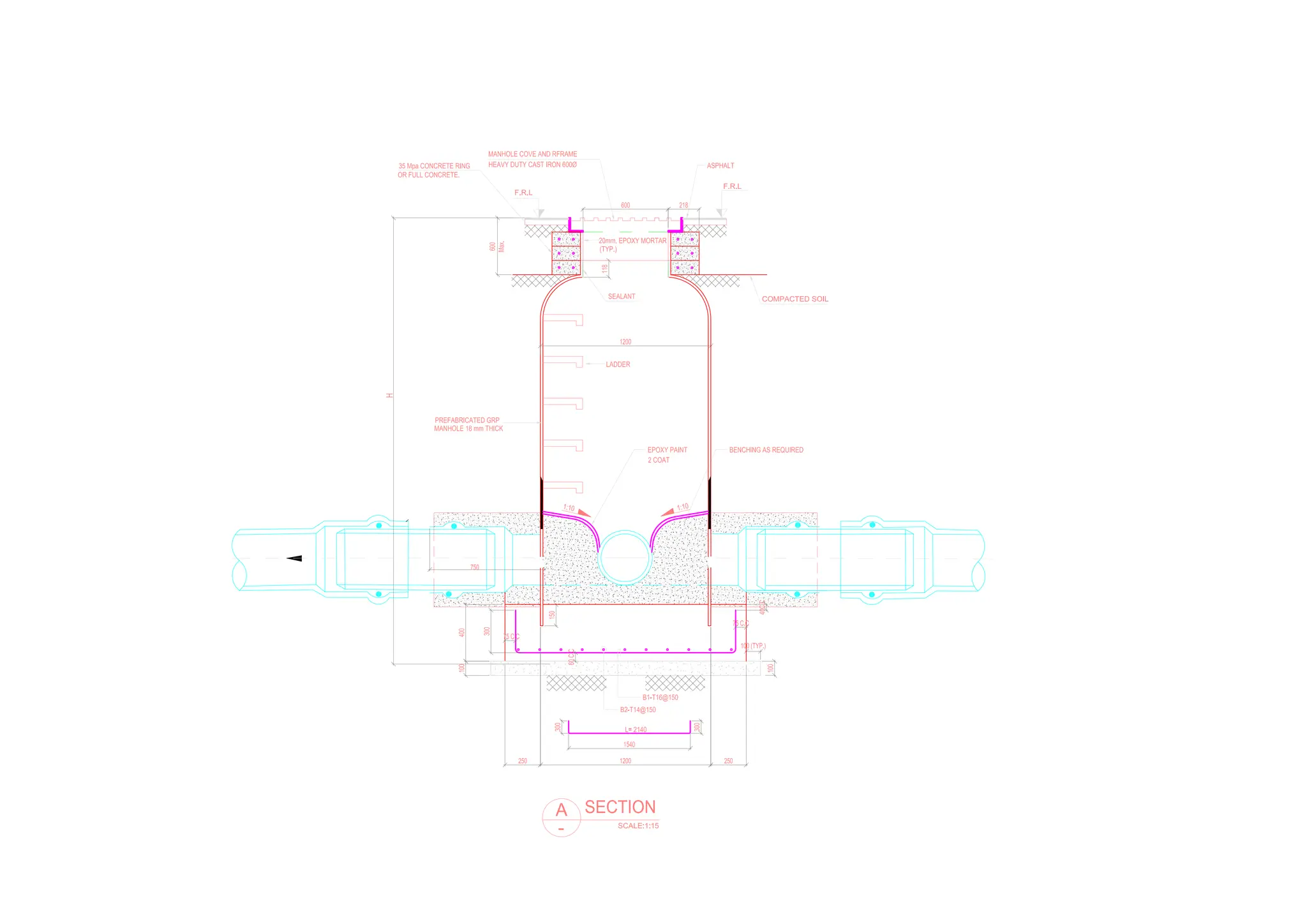 GRP Manhole Details for Rain water design | PDF