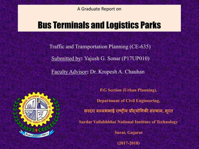 Planning principles of Bus Terminals and Logistics Parks | PPTX | Rail ...