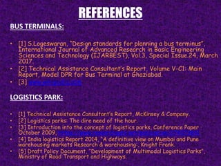 Planning principles of Bus Terminals and Logistics Parks | PPTX