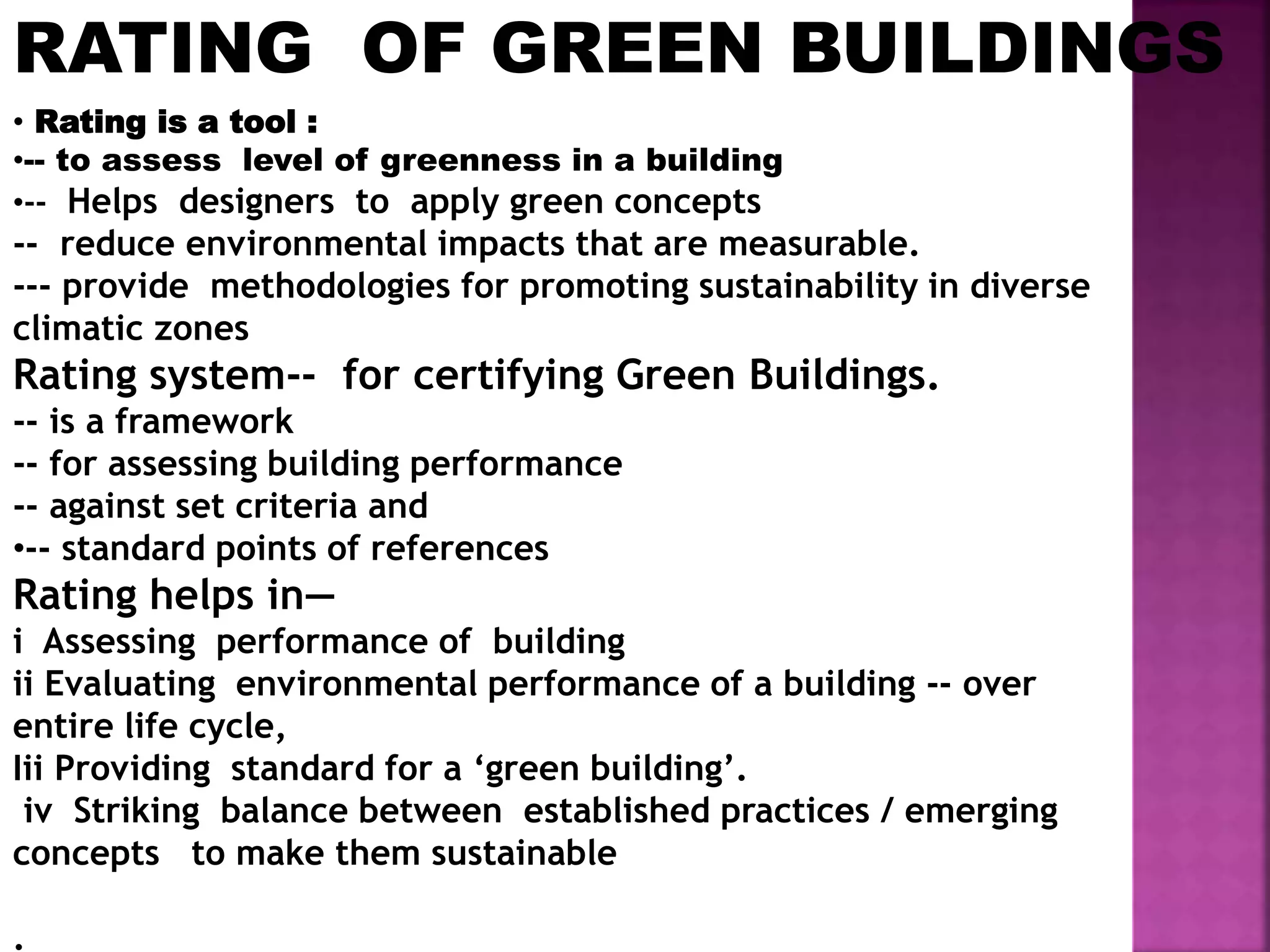 Grren BuildingsRATING SYSTEMS- in India.pptx