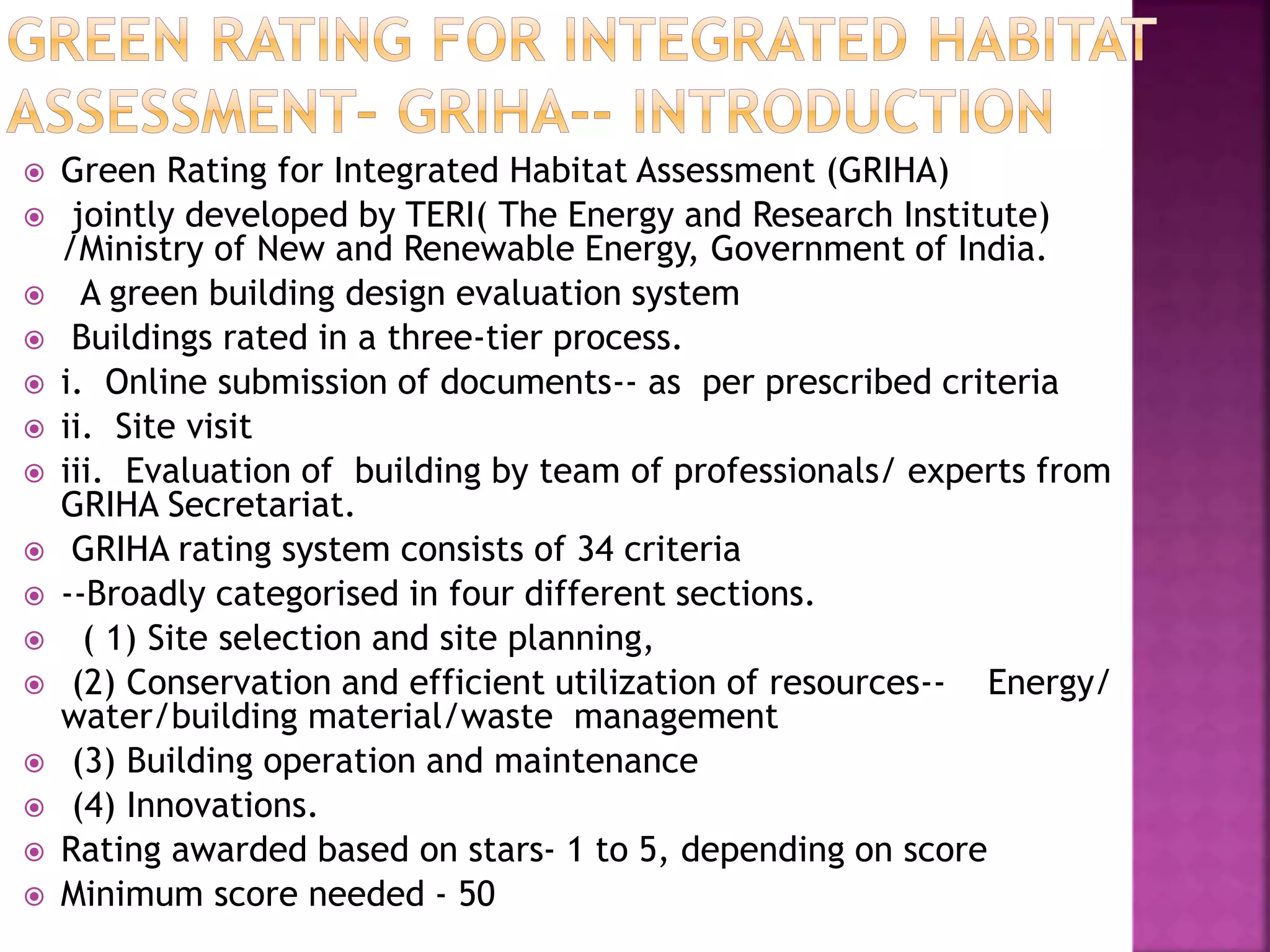 Grren BuildingsRATING SYSTEMS- in India.pptx