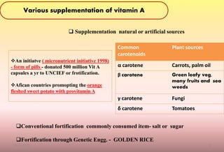 Golden rice , vit A enriched transgenic rice | PPTX