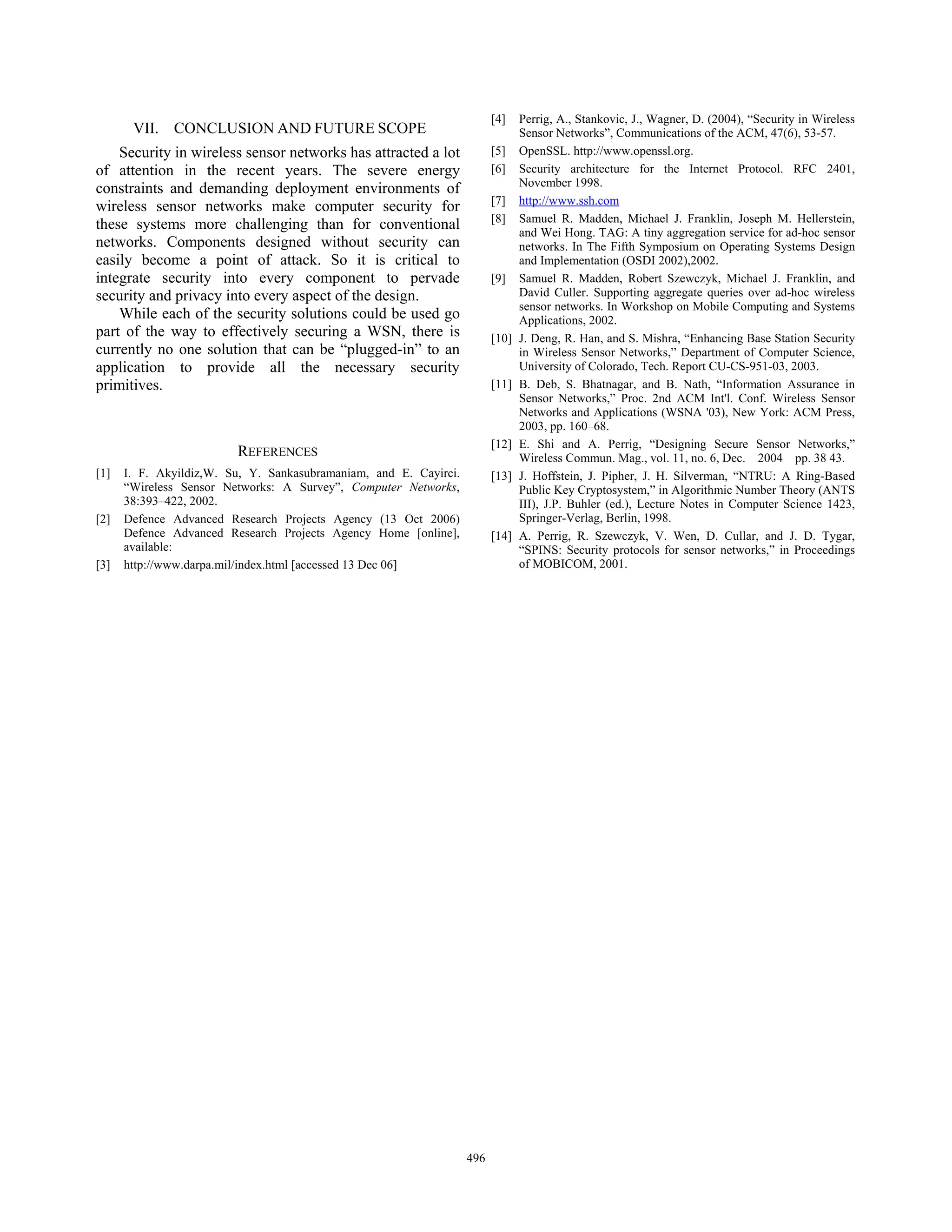 Wireless Sensor Network Security Pdf Computer Networking Computing