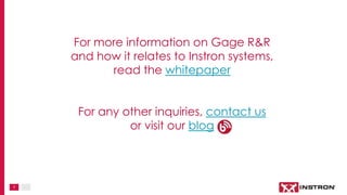 Understanding Gage R&R Analysis | PDF
