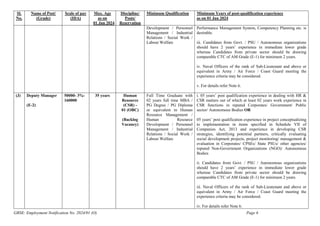 Grse officer vacancy detailed information | PPT