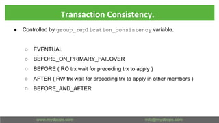 Group Replication in MySQL 8.0 ( A Walk Through ) | PPT