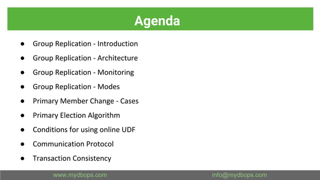 Group Replication in MySQL 8.0 ( A Walk Through ) | PPT