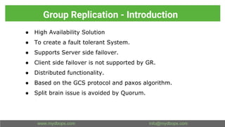 Group Replication in MySQL 8.0 ( A Walk Through ) | PPT
