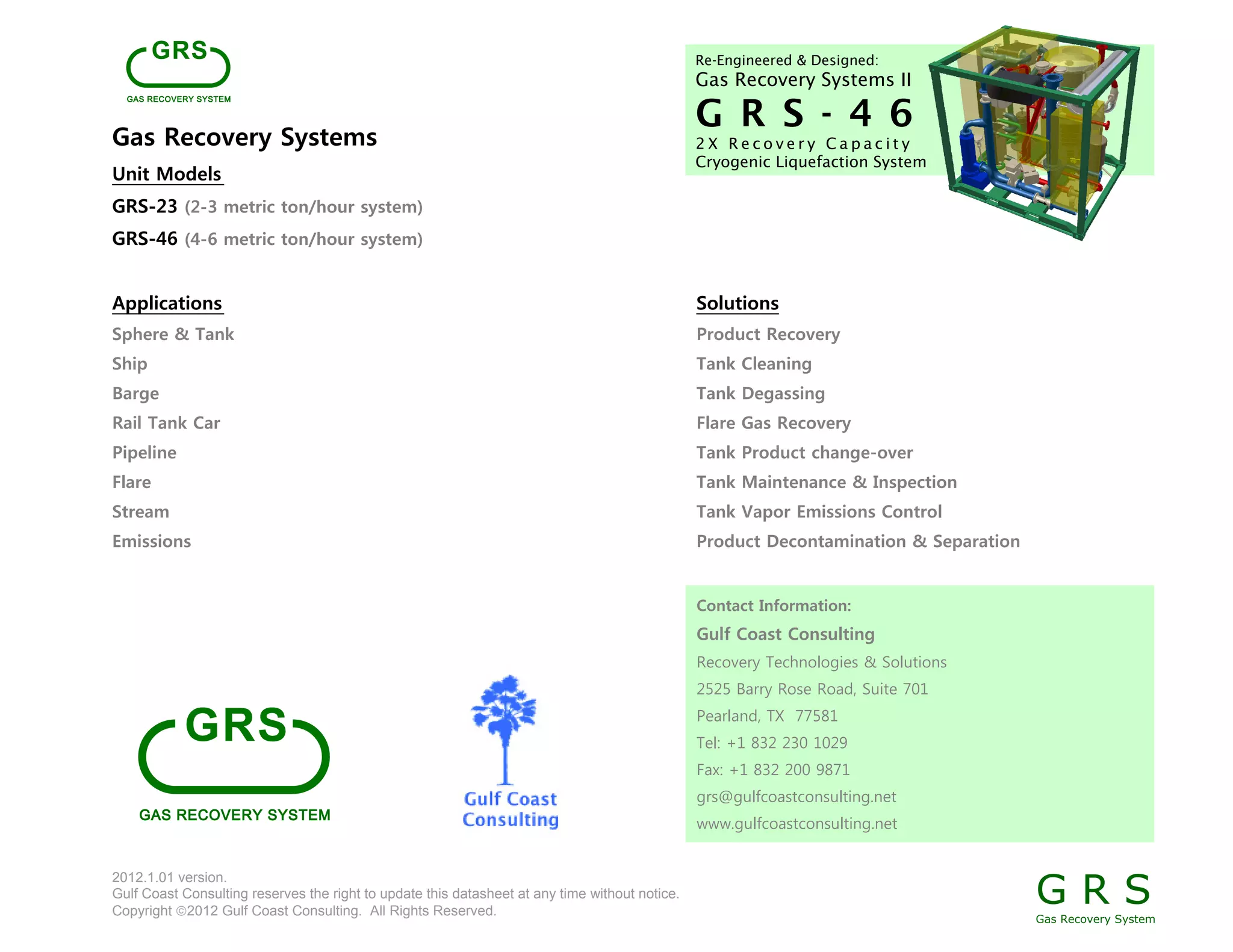 GRS Features Brochure 2012 | PDF