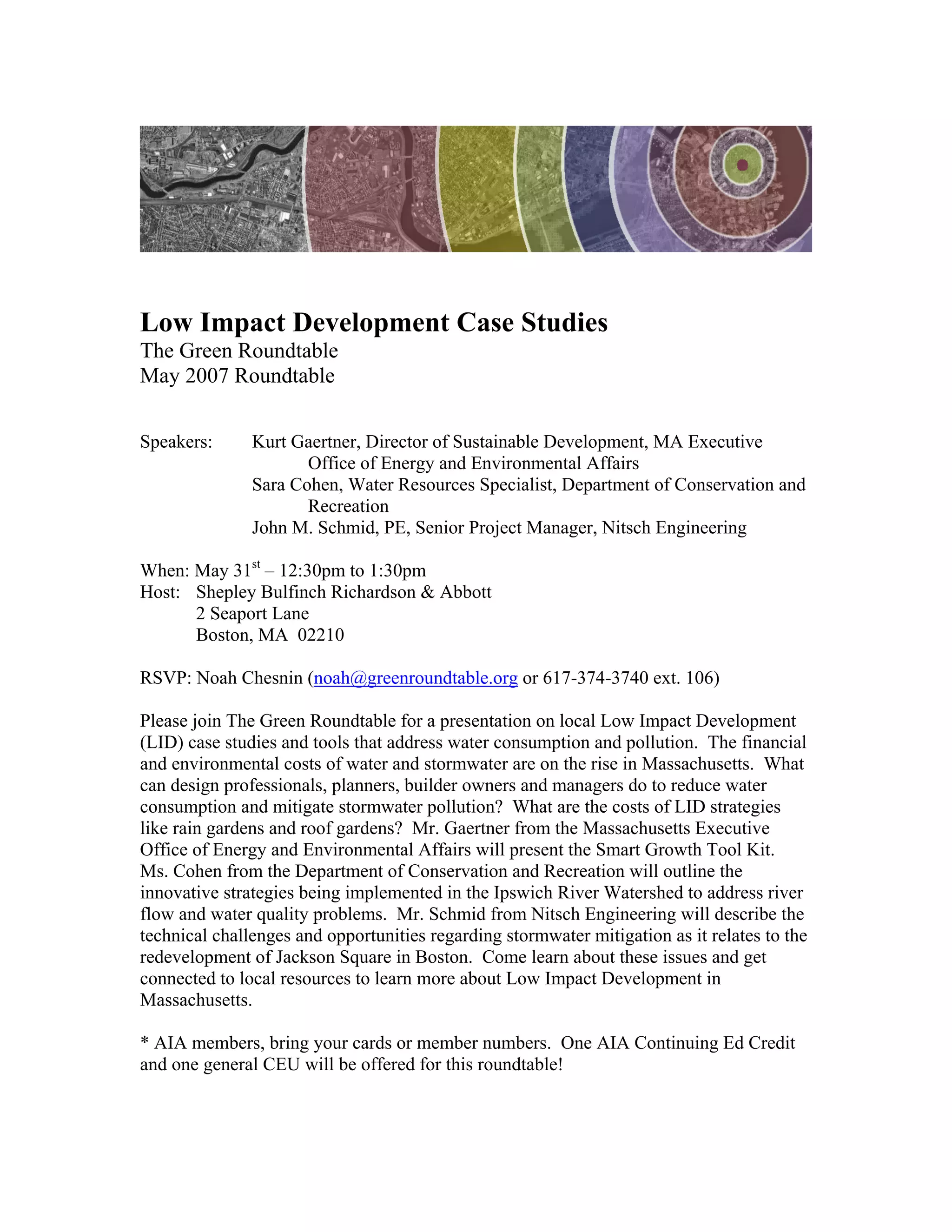 Low Impact Development Case Studies | PDF | Water Services | Home Utilities