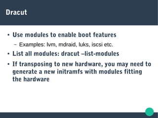 Grub and dracut ii | ODP