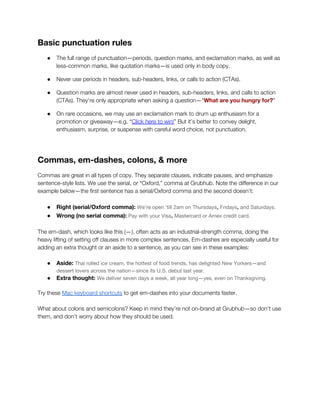 Grubhub Diner League Style Guide | PDF