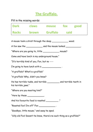 Gruffalo booklet | PDF