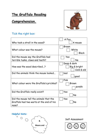 Gruffalo booklet | PDF