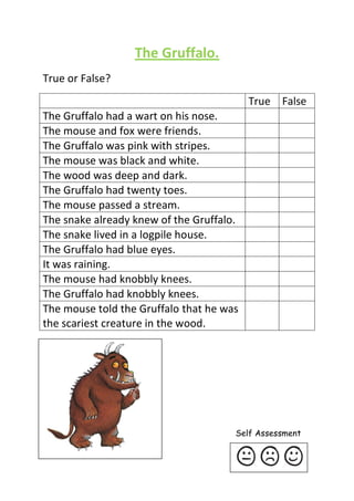 Gruffalo booklet | PDF