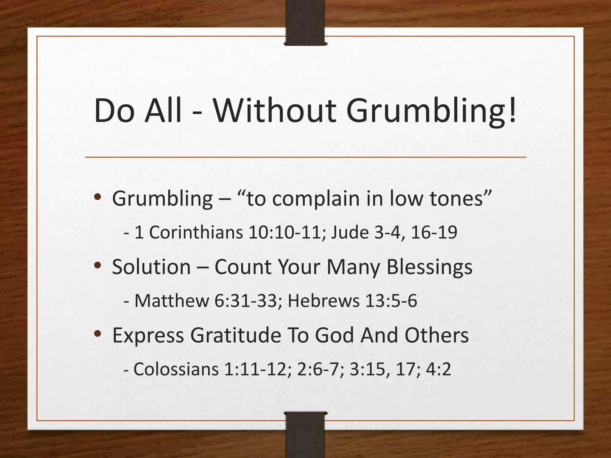 Grumbling or Disputing | PPT | Free Download