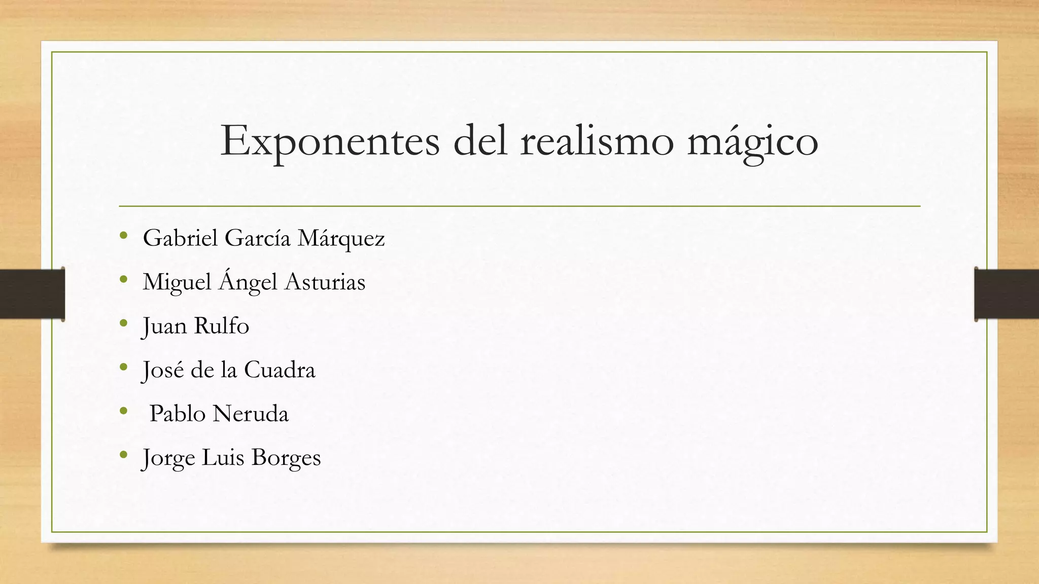 El Realismo Mágico Ppt