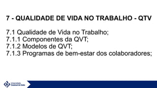 Grupo 1 - QVT.pptx - Qualidade de Vida no Trabalho | PPTX
