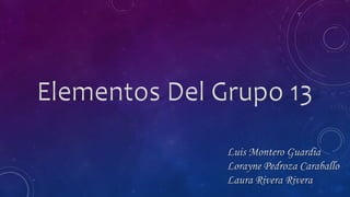 Grupo 13 Tabla Periodica | PPTX