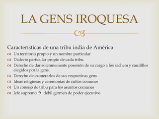 LA GENS IROQUESA | PPTX