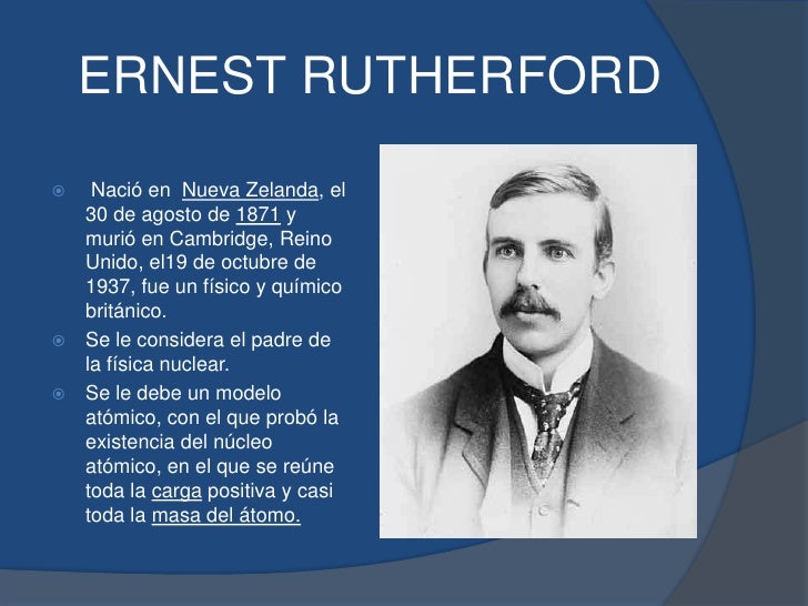 Ernest Rutherford Biografia Aportaciones