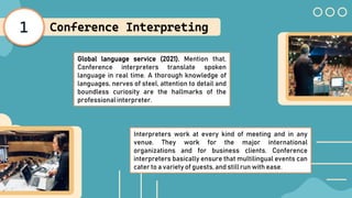 Types of Interpreting for language estudents | PPTX | Business and Finance