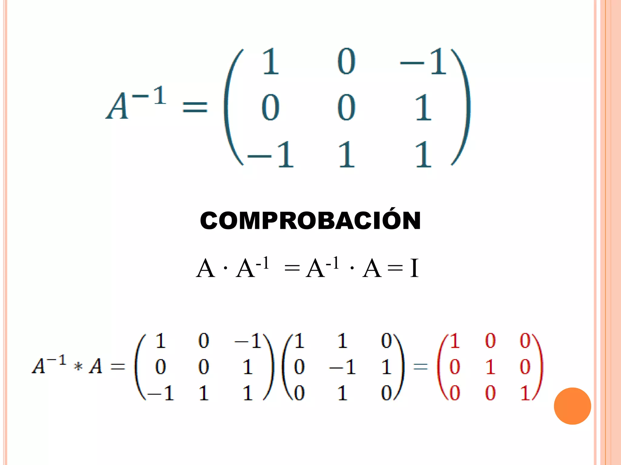 Matriz Inversa y Matrices Semejantes | PPTX