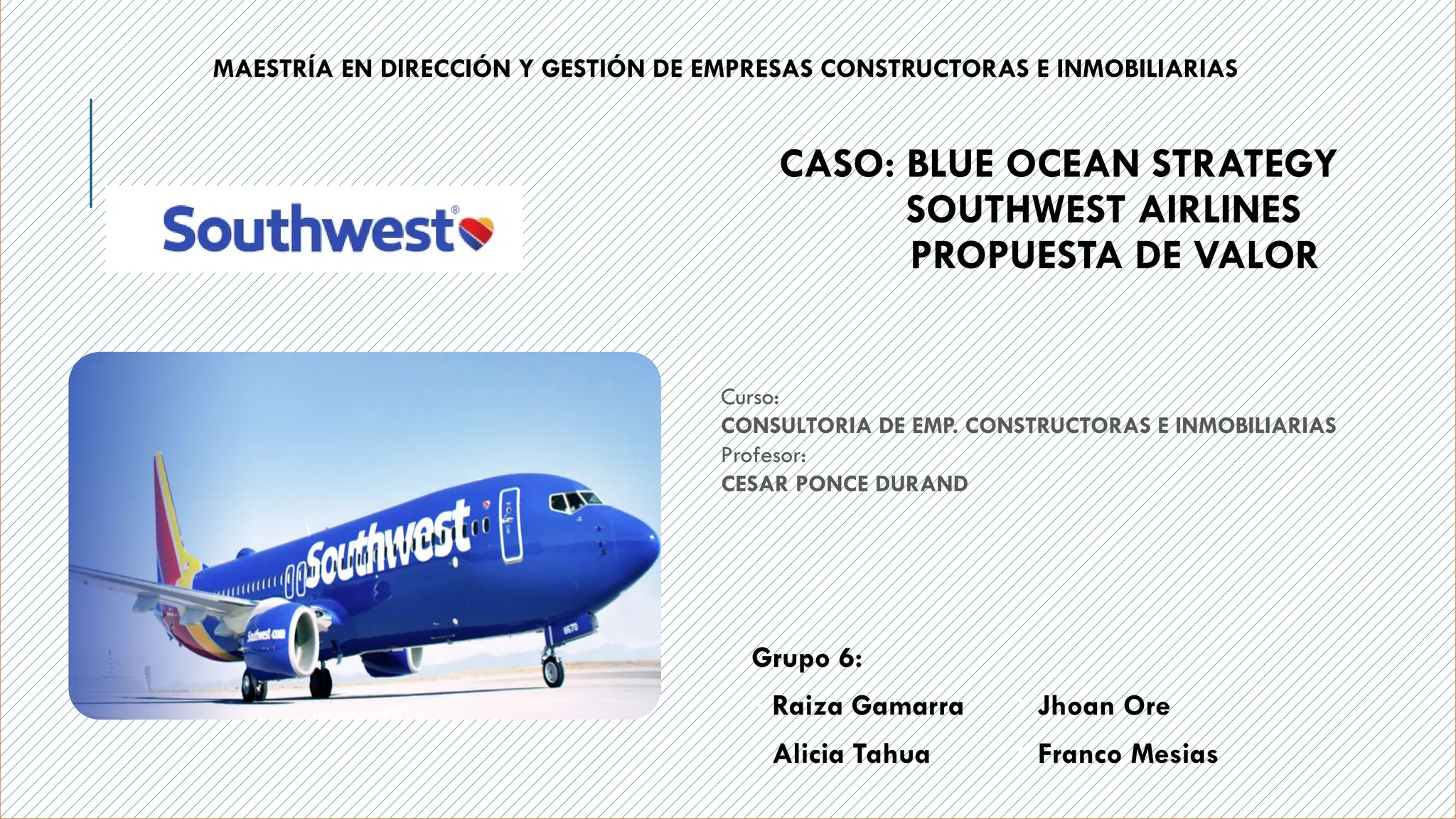 BLUE OCEAN - PROPUESTA DE VALOR SOUTHWEST AIRLINES | PPTX