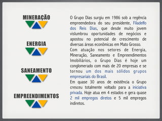 Grupo Dias - áreas de atuação | PDF