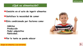 Los Grupos de alimentos y sus nutrientes | PPTX