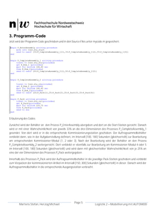 Simulationsmodell Versandlager in AutoMod | PDF