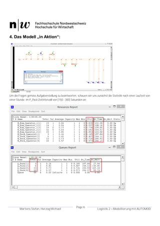 Simulationsmodell Versandlager in AutoMod | PDF