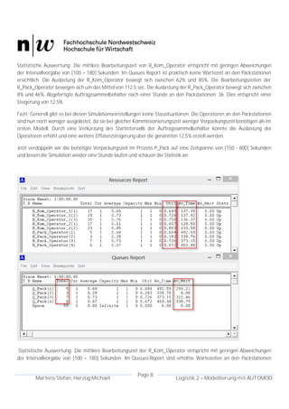 Simulationsmodell Versandlager in AutoMod | PDF