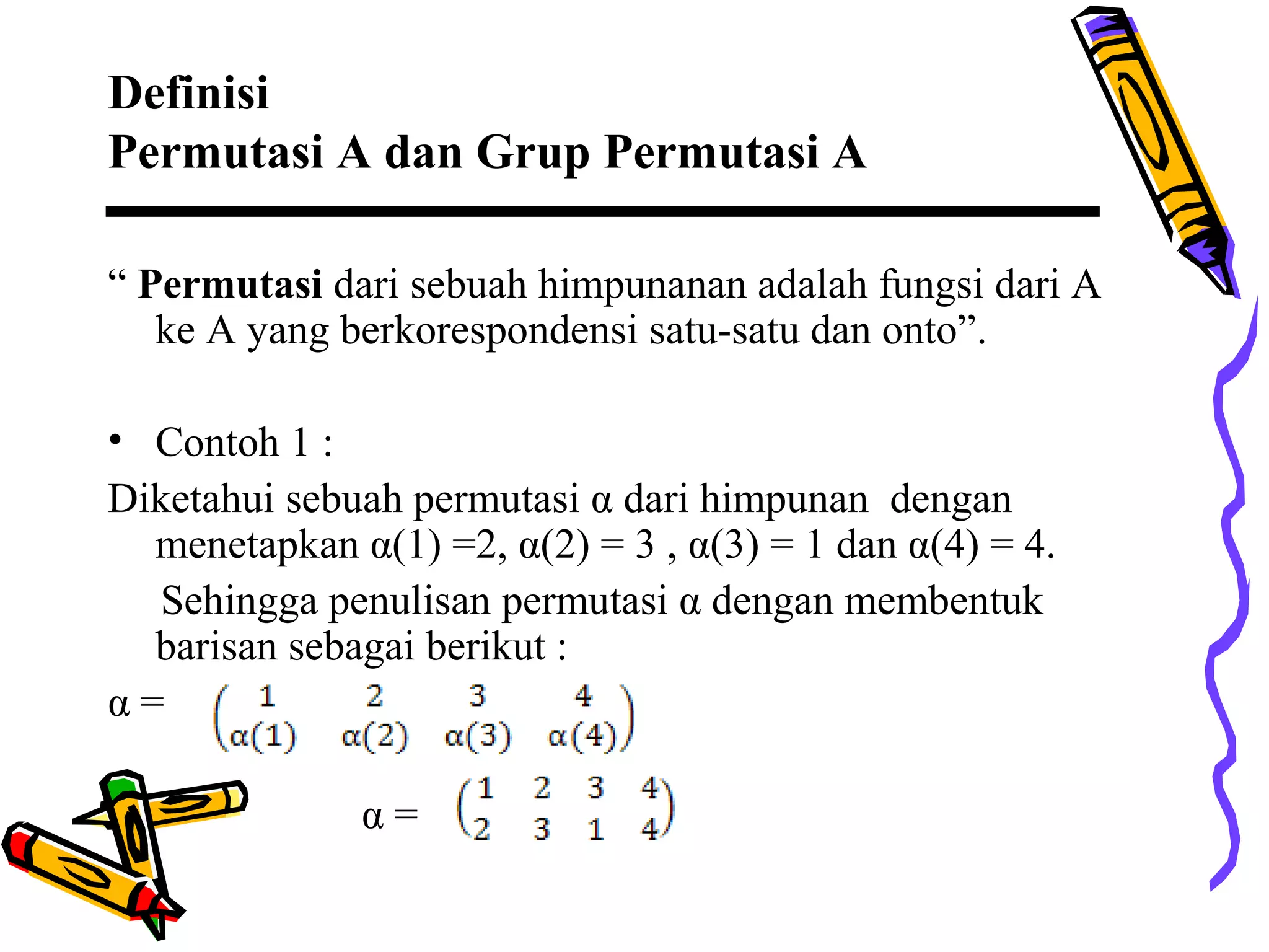 Grup permutasi 1 | PPT