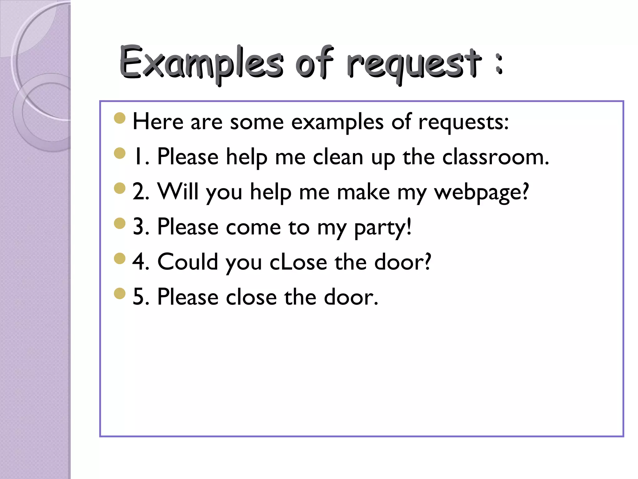 commad & request | PPT