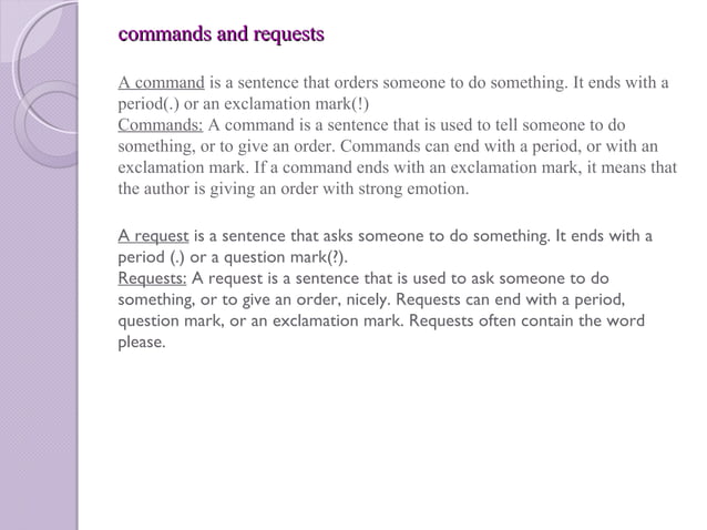 commad & request | PPT