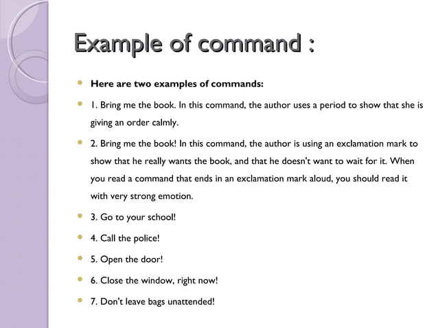 commad & request | PPT