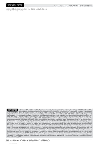 GrwaterQualityIndex kadapa code of career | PDF