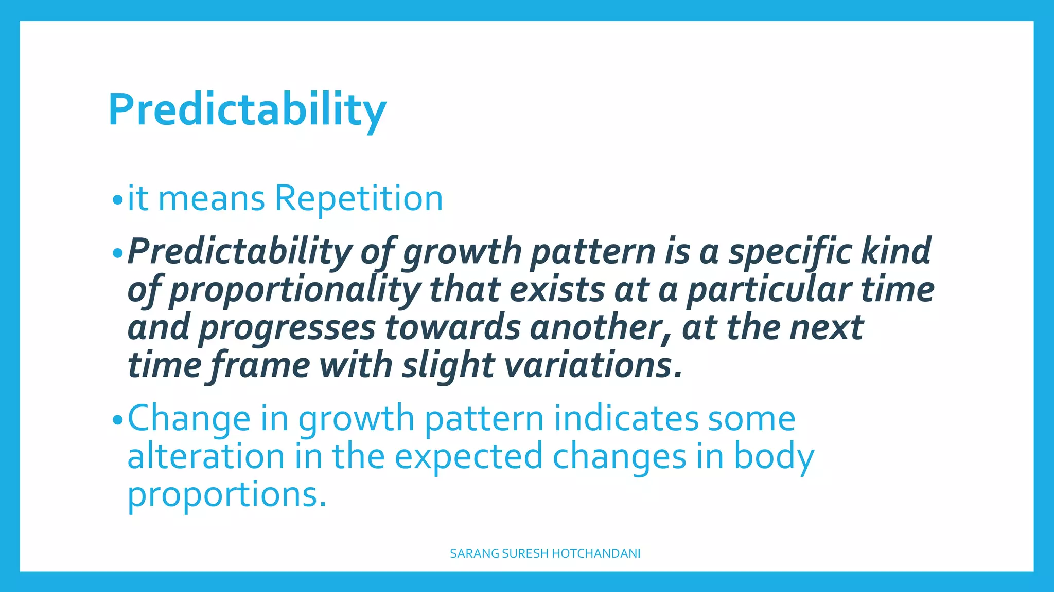 Growth Pattern Variability (Concepts of Growth & Development ...