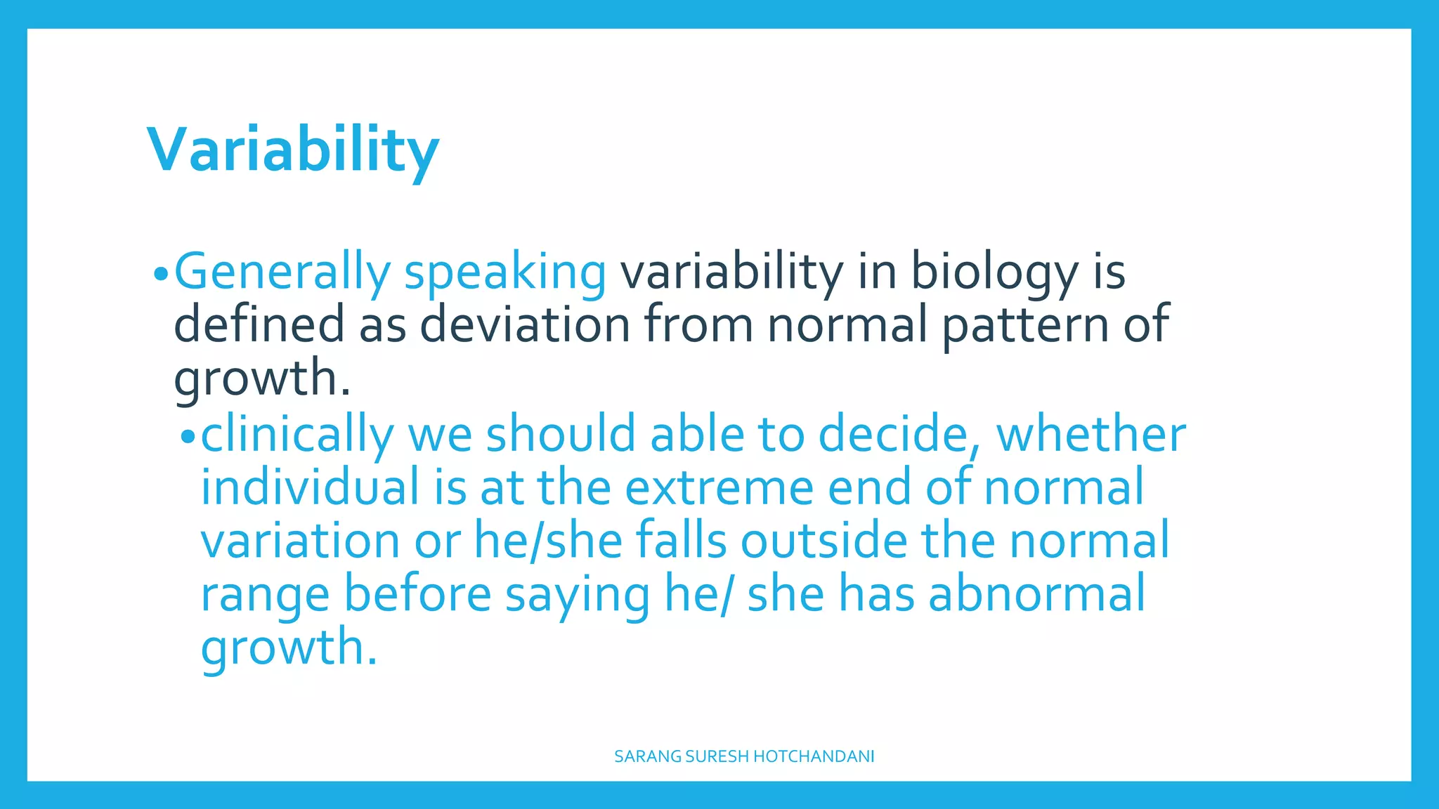Growth Pattern Variability (Concepts of Growth & Development ...