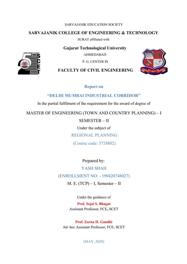 DELHI MUMBAI INDUSTRIAL CORRIDOR | PDF | Rail Travel | Travel Type