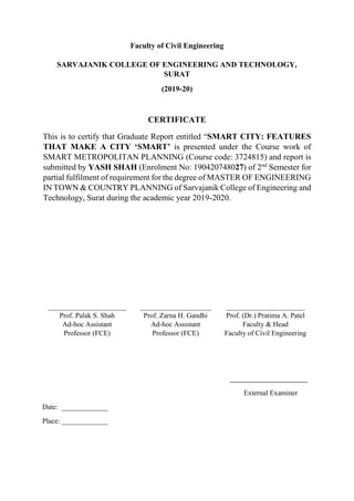 SMART CITY: FEATURES THAT MAKE A CITY ‘SMART’” | PDF