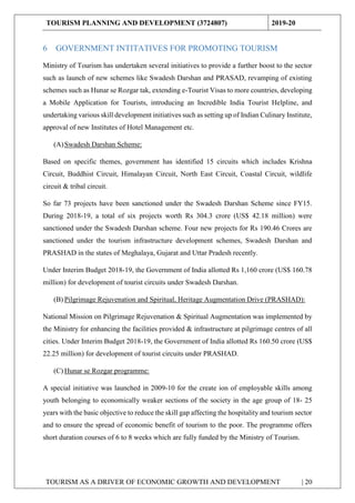 TOURISM AS A DRIVER OF ECONOMIC GROWTH AND DEVELOPMENT | PDF