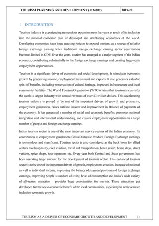 TOURISM AS A DRIVER OF ECONOMIC GROWTH AND DEVELOPMENT | PDF
