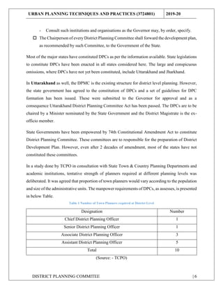 DISTRICT PLANNING COMMITEE | PDF